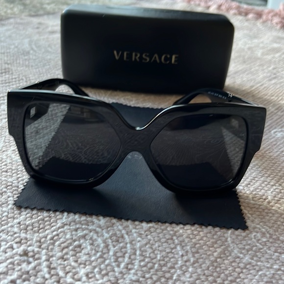 Versace | Accessories | Versace Ve442 Black Sunglasses | Poshmark
